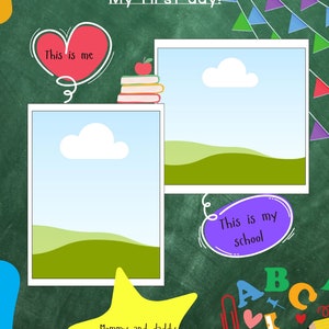 Digital School Memory Book Canva Template Yearbook Design Back to ...