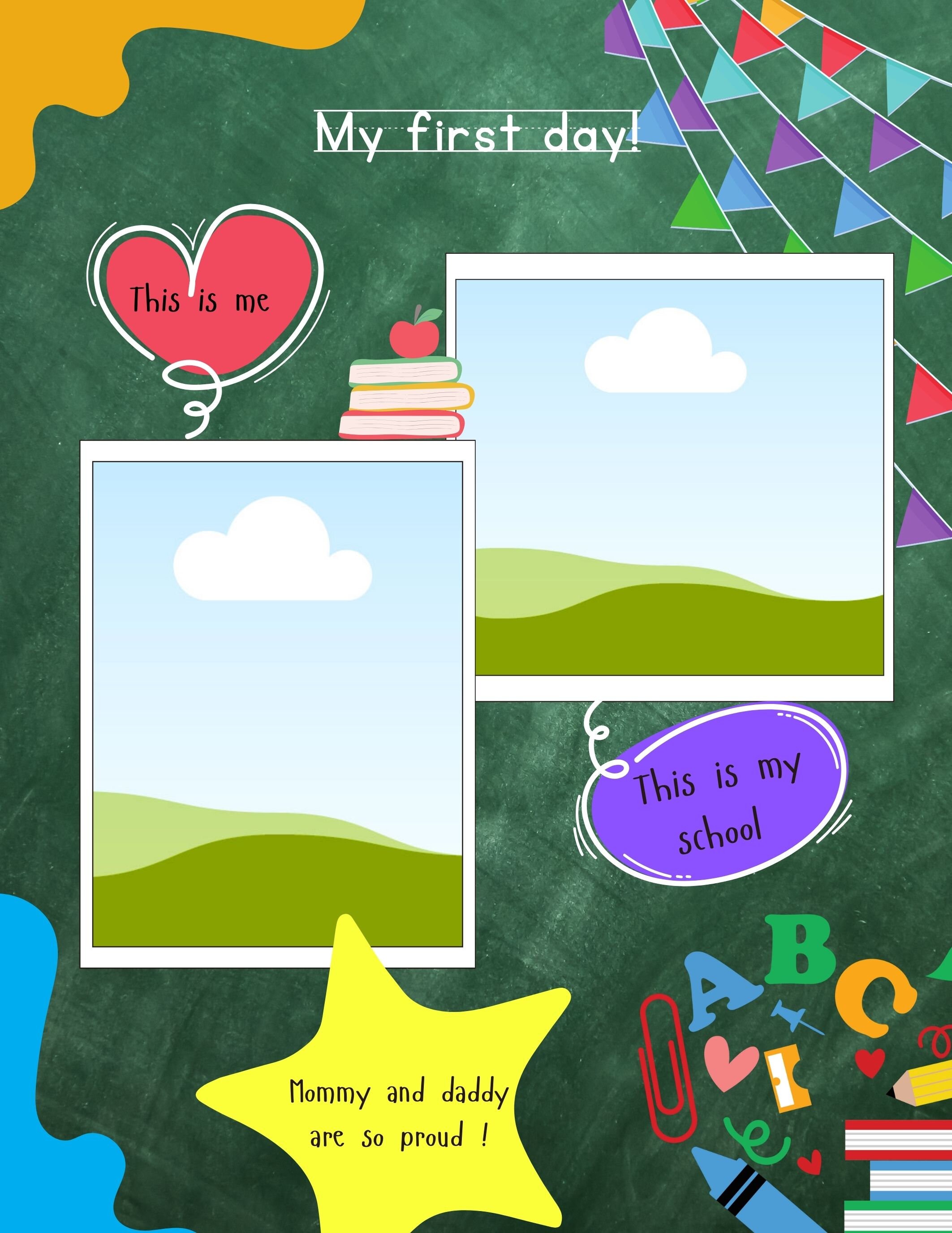 Digital School Memory Book Canva Template Yearbook Design Back to ...