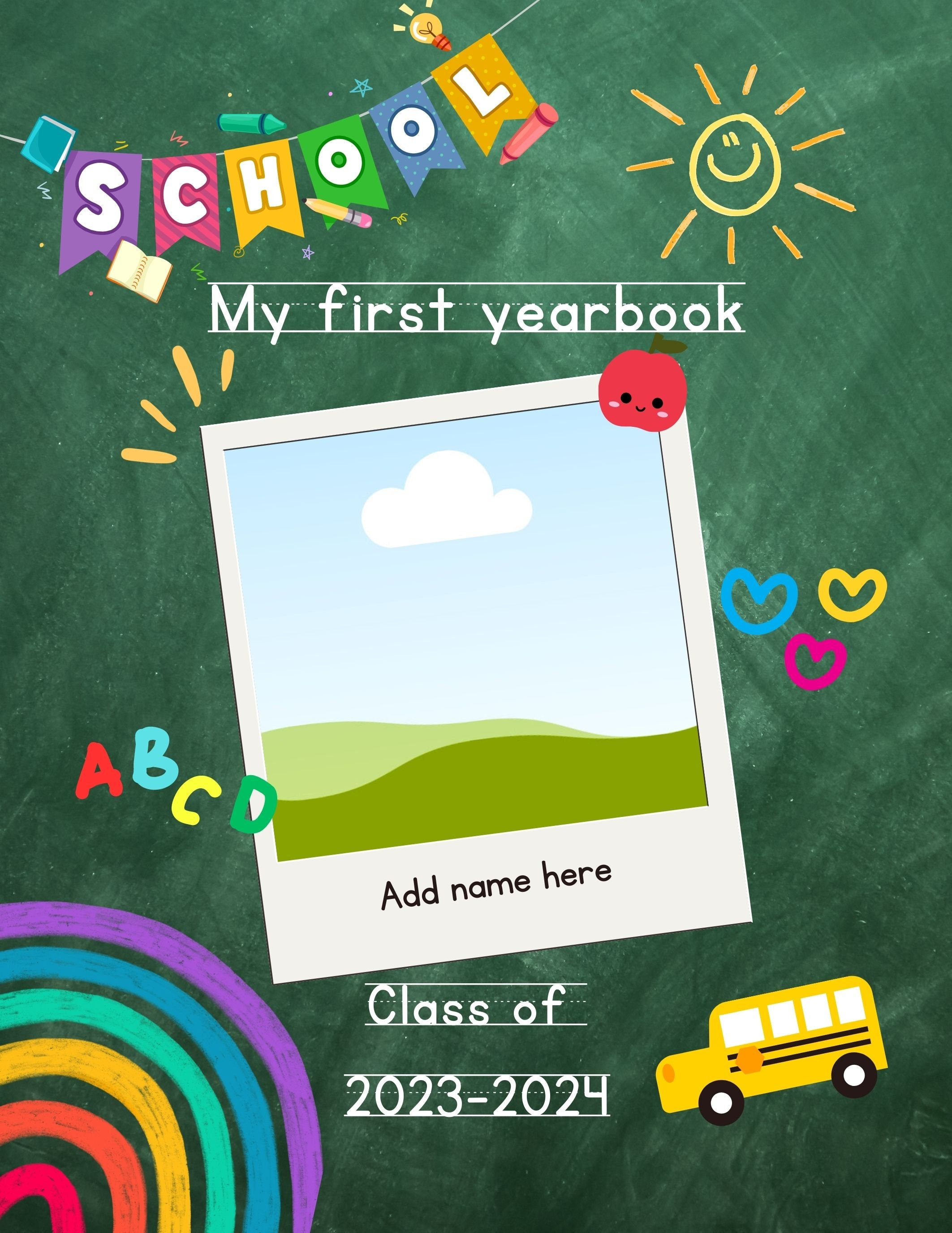 Digital School Memory Book Canva Template Yearbook Design Back to ...
