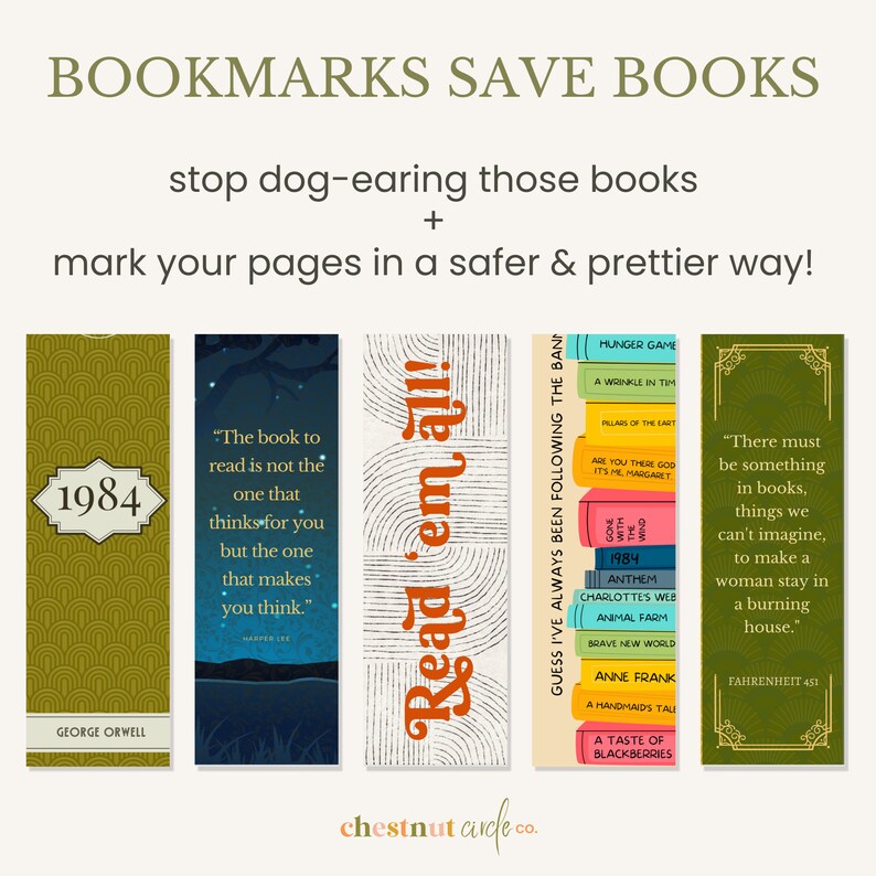 Printable Bookmarks for Banned Classic Books, Freedom to Read Pngs, I ...