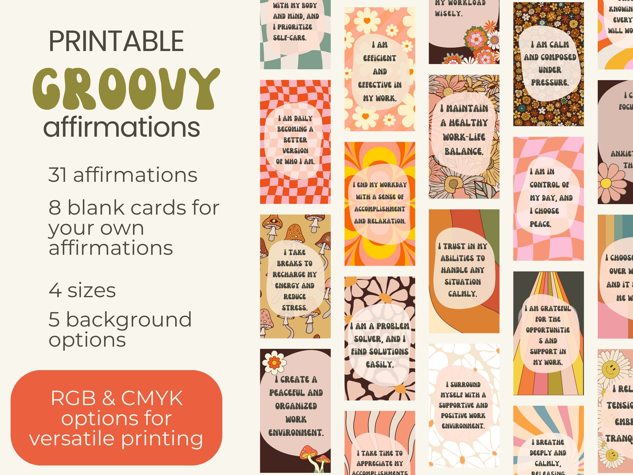 Printable Affirmation Cards, for Mental Health, Self Care, Prints for ...