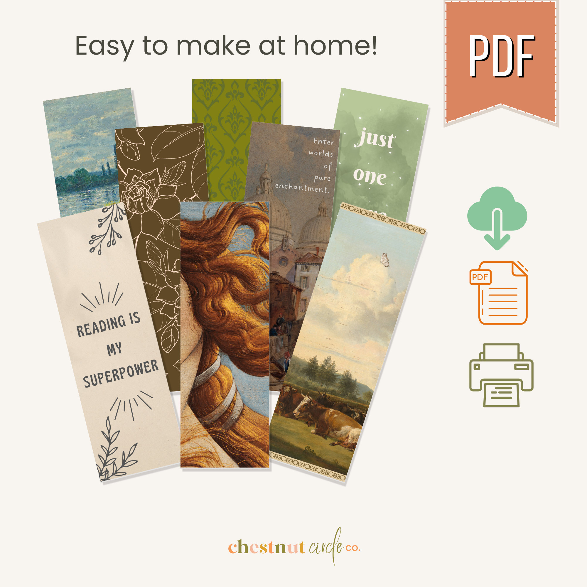 Fantasy Printable Bookmarks, Book Nerd Gift, DIY Bookmarks, Sublimation ...