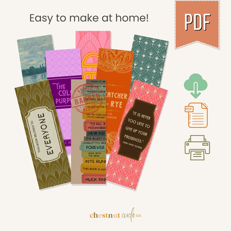 Banned Books Bookmark Printable Set, Freedom to Read Bookmark, Banned ...