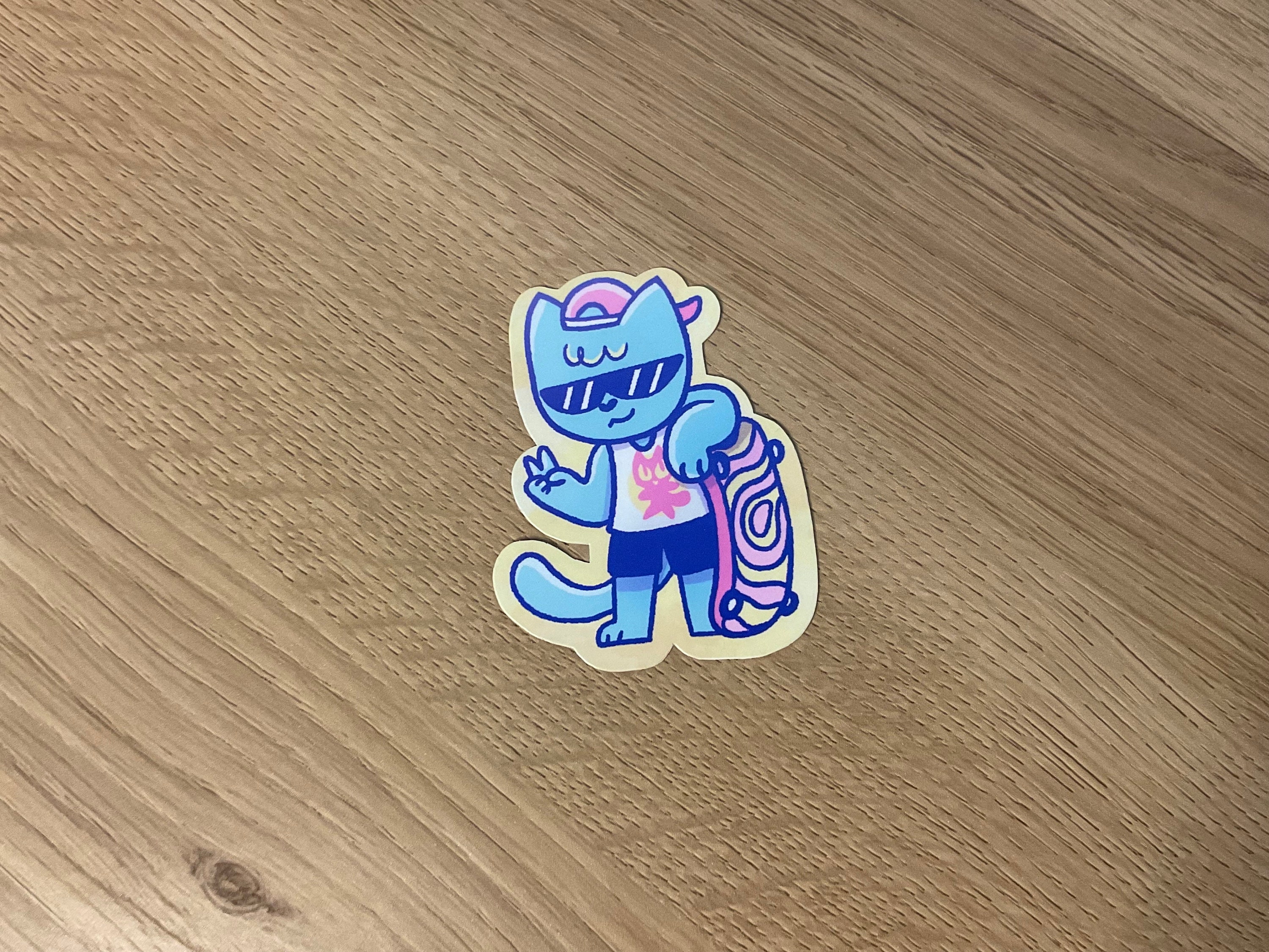 Kool Kat Sticker 90s Aesthetic Stickers Vinyl Stickers - Etsy