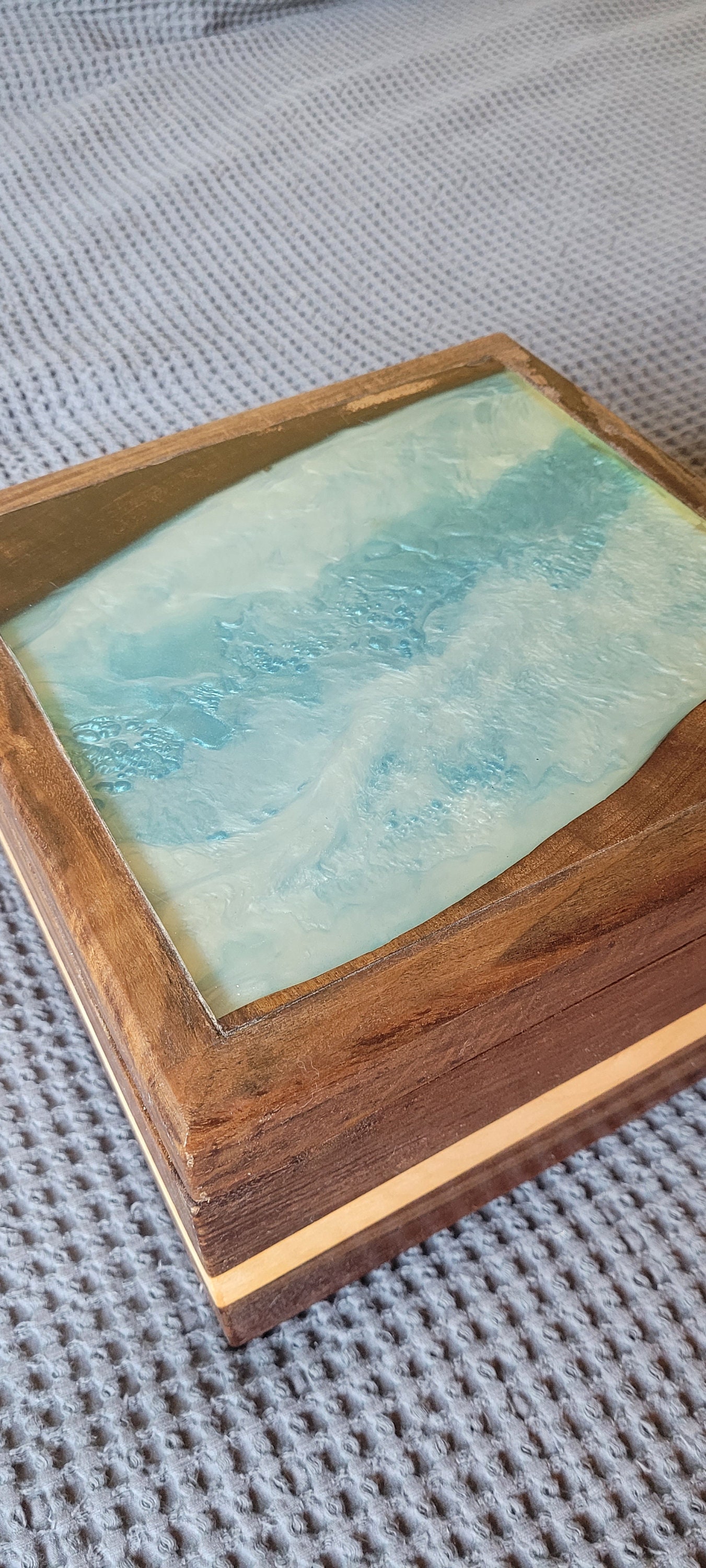 Blue Epoxy River Box - Etsy