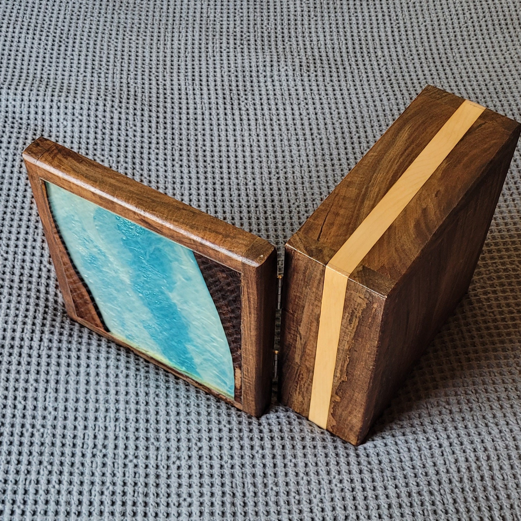 Blue Epoxy River Box - Etsy
