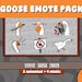 Goose Emote 6 Pack | Animated, Twitch, White Goose, Honk, Streaming ...