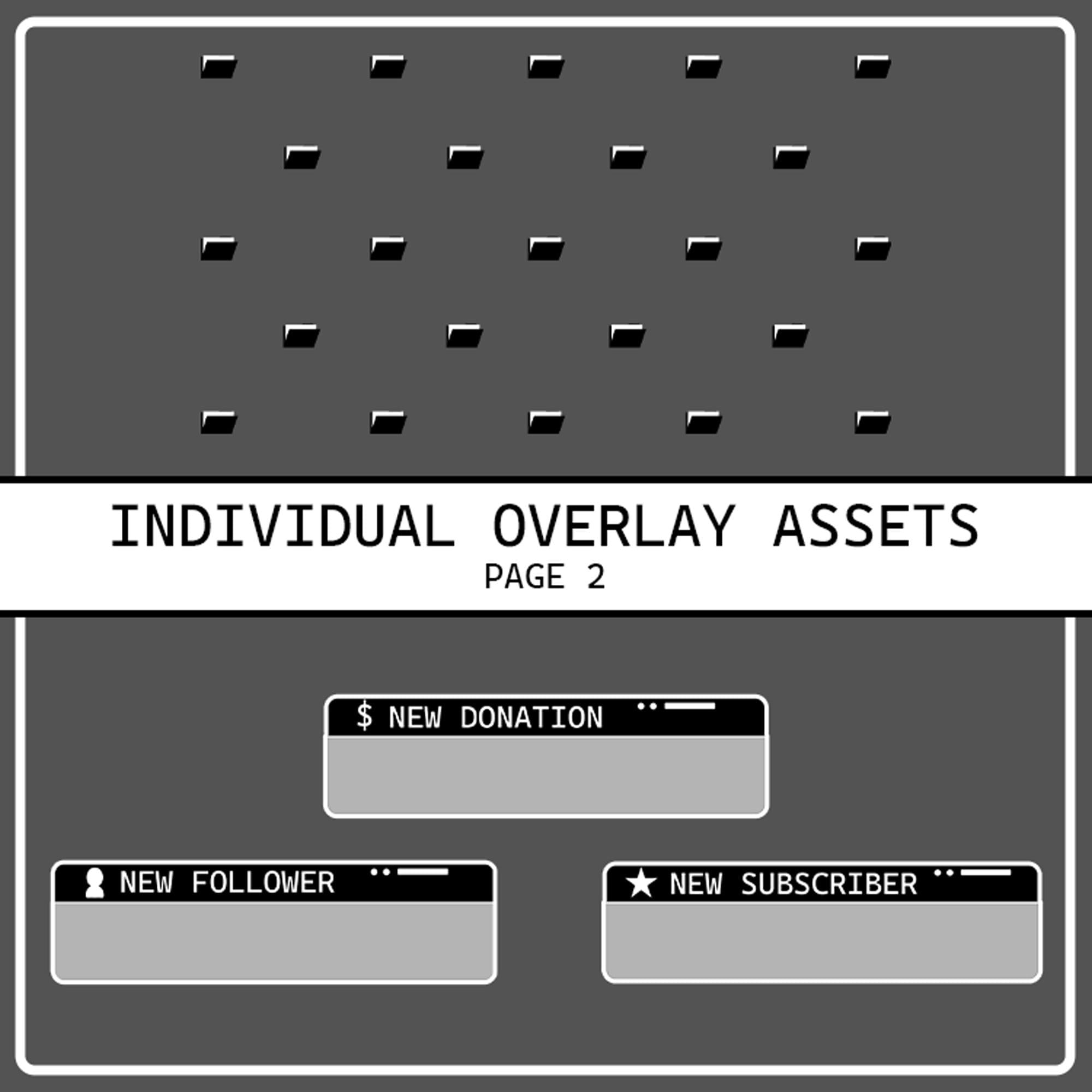 Minimal Twitch Stream Overlay Package | Black, White, Grey, Simple ...