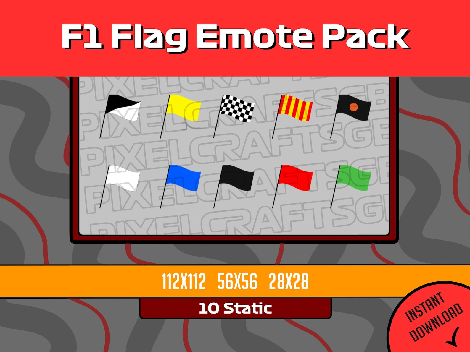 F1 Flag Emote Pack | Formula 1 | Twitch | Streamer | F1 24 - Etsy