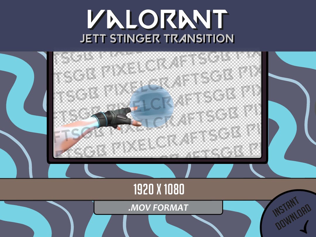 VALORANT Jett Smoke Stinger Scene Transition (with Sound) OBS | Overlay ...