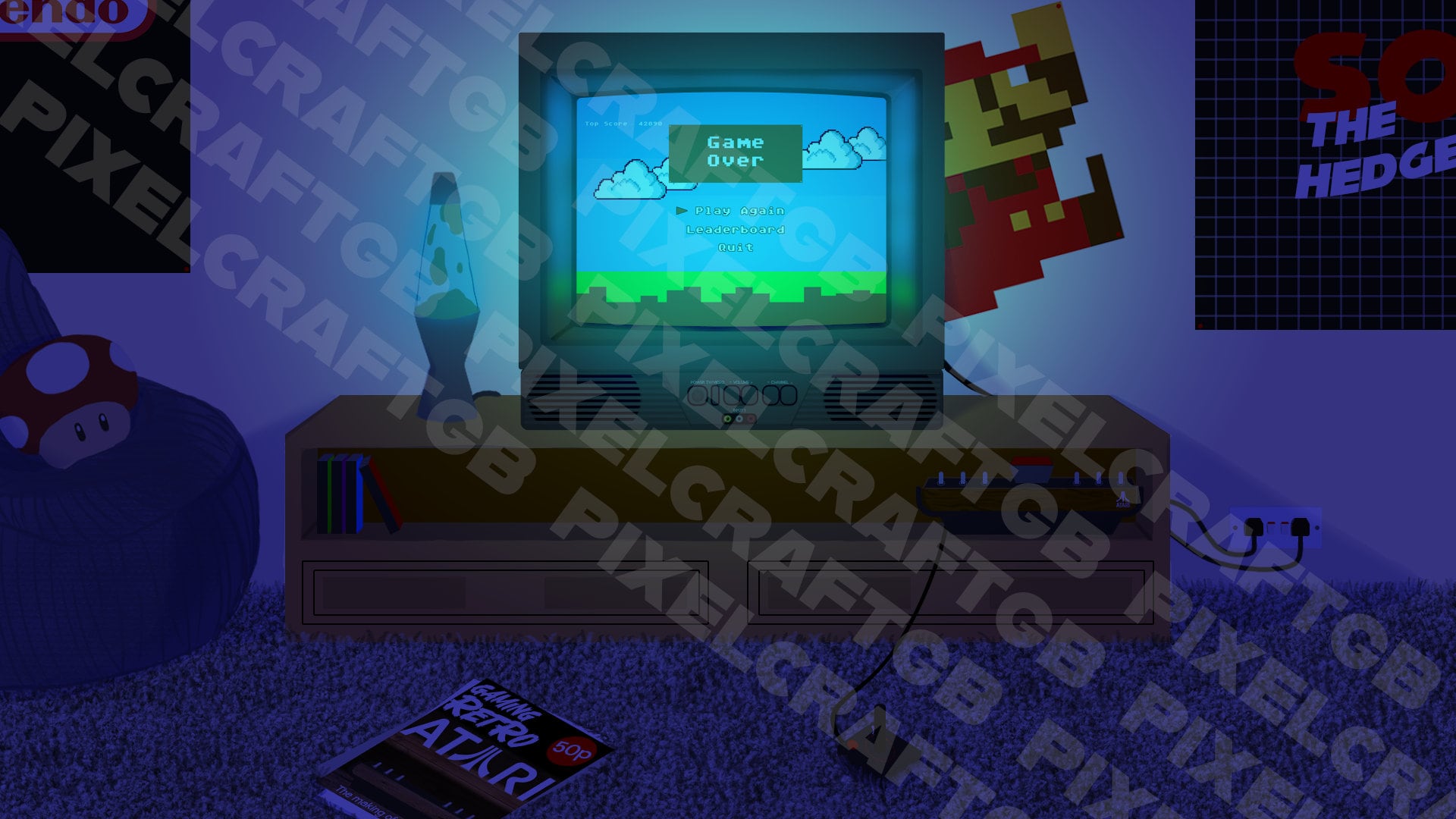 Retro Gaming Screen Pack | Vintage 90's Clean Overlays | Instant ...