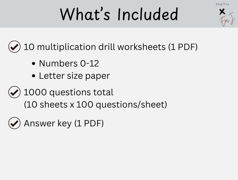 10 Multiplication Worksheets Numbers 0-12 Multiplication Drills ...