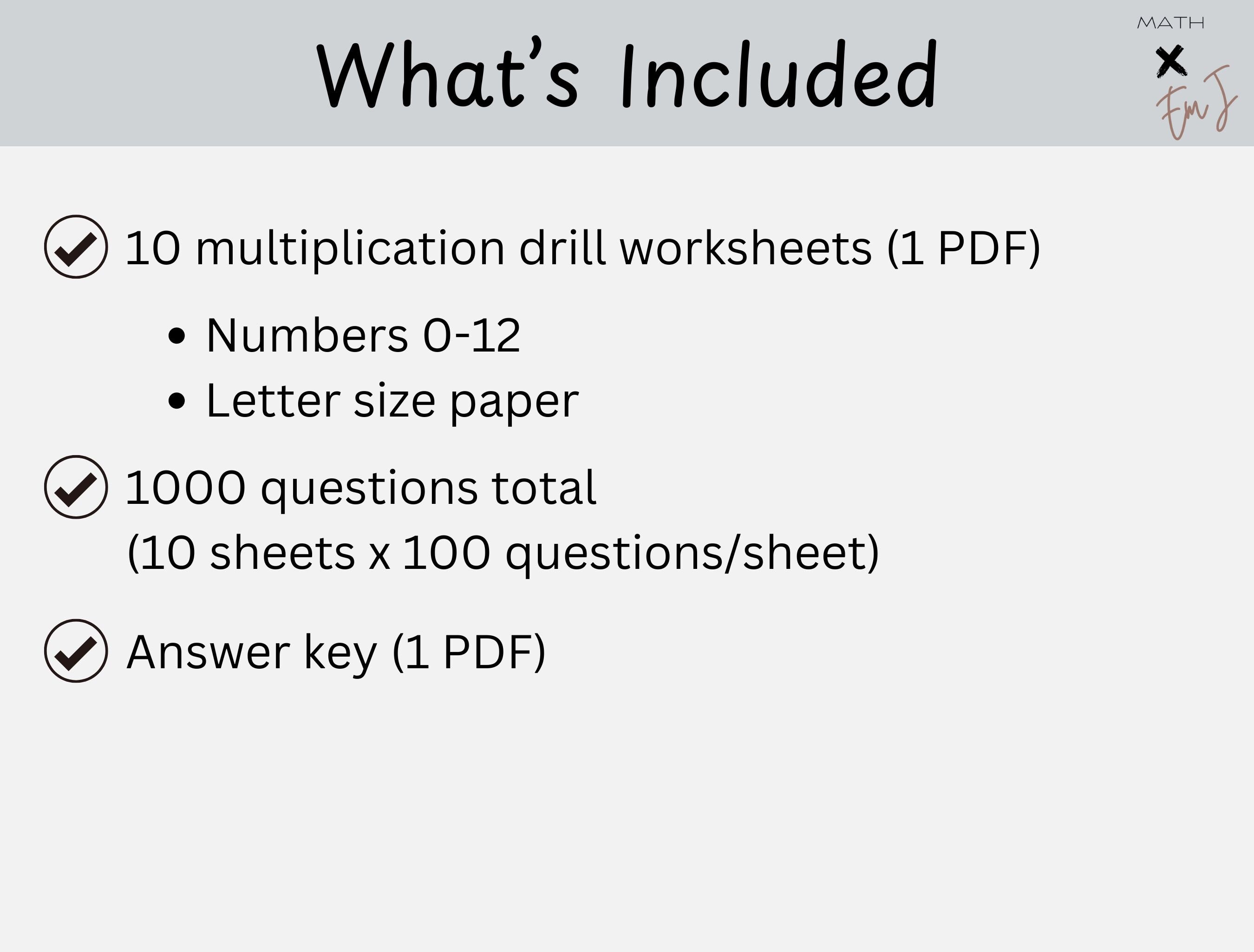 10 Multiplication Worksheets Numbers 0-12 Multiplication Drills ...