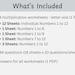 18 Multiplication Practice Worksheets Numbers 0-12 Multiplication ...