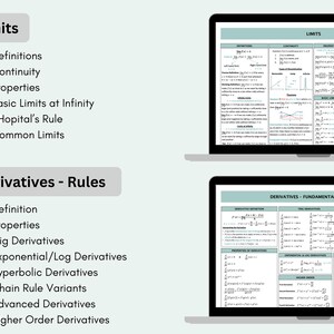 Calculus Cheat Sheet | AP Calculus AB & BC Study Aid | Math Formula Quick Reference Exam Prep ...