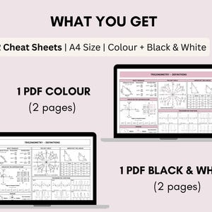Trigonometry Cheat Sheet | Math Formula Quick Reference | High School ...