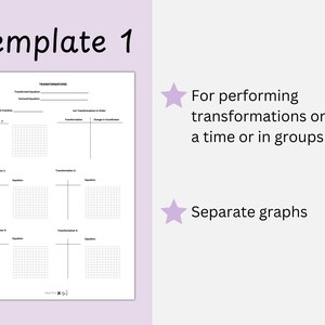 Graphing Function Templates Transformations of Functions 4 Templates ...