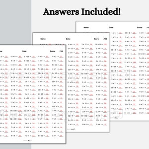 10 Multiplication Worksheets Numbers 0-12 Multiplication Drills ...