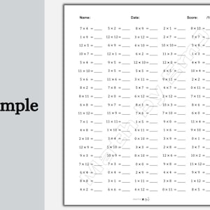 10 Multiplication Worksheets Numbers 0-12 Multiplication Drills ...