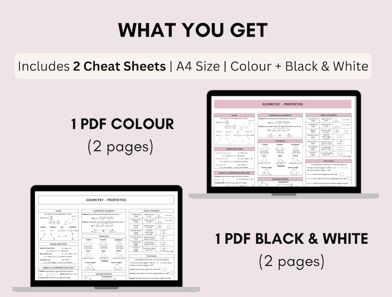 Geometry Cheat Sheet | 2D/3D Shapes, Angles & Analytical Geometry ...