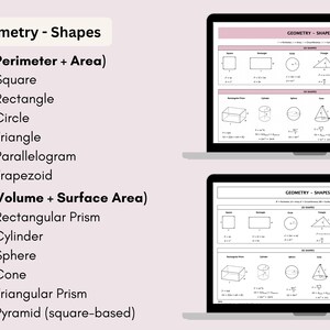 Geometry Cheat Sheet | 2D/3D Shapes, Angles & Analytical Geometry ...