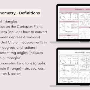 Trigonometry Cheat Sheet | Math Formula Quick Reference | High School ...