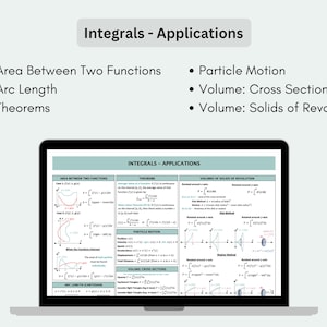 Integral Cheat Sheet | AP Calculus AB BC Calc 1 Cal 2 Summary Sheets ...