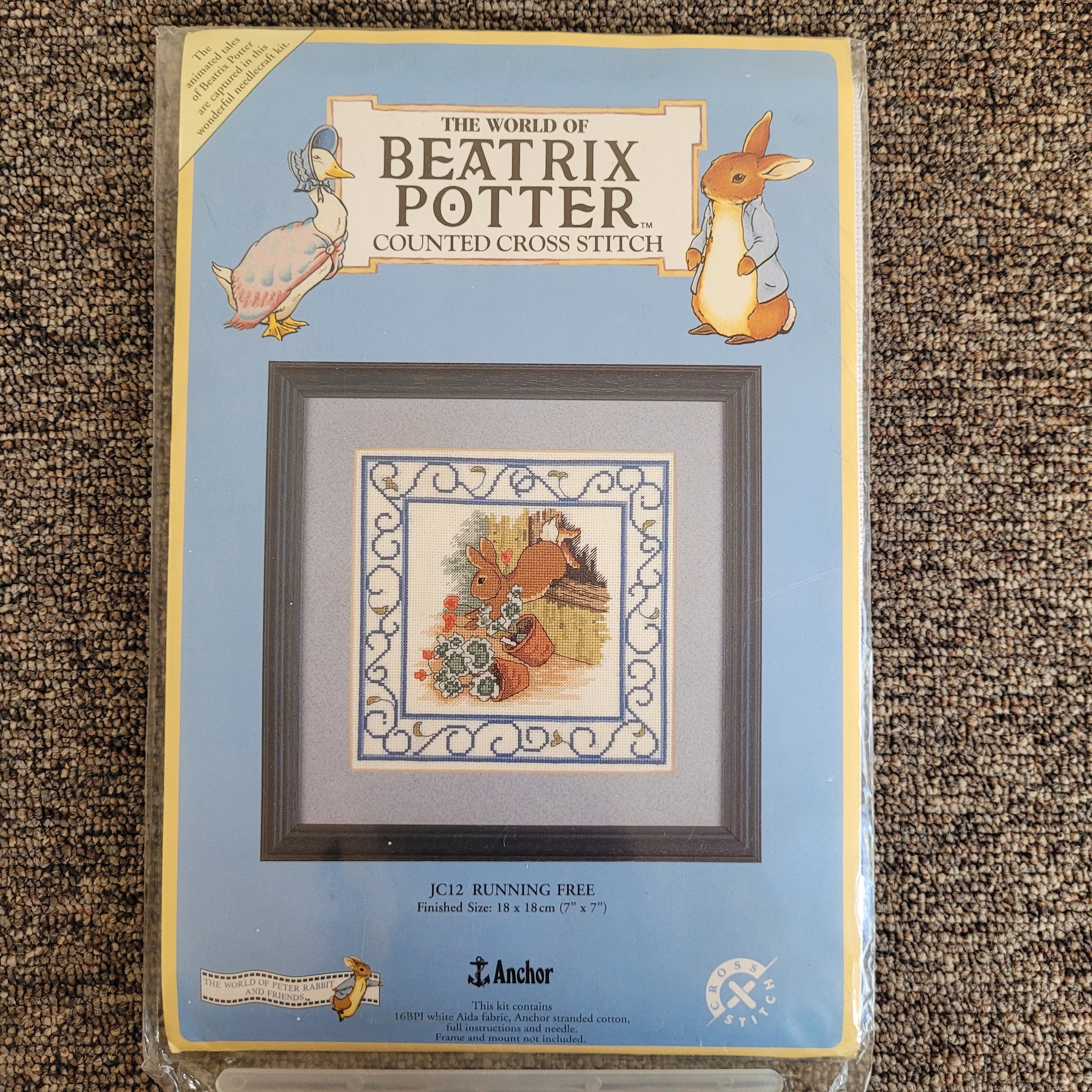 The World of Beatrix Potter Counted Cross Stitch Kit Running Free JC12 ...