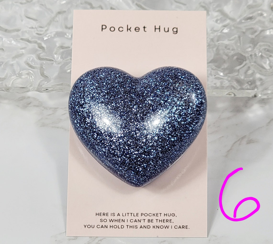 Pocket Hugs Gift Hearts Resin Token - Etsy