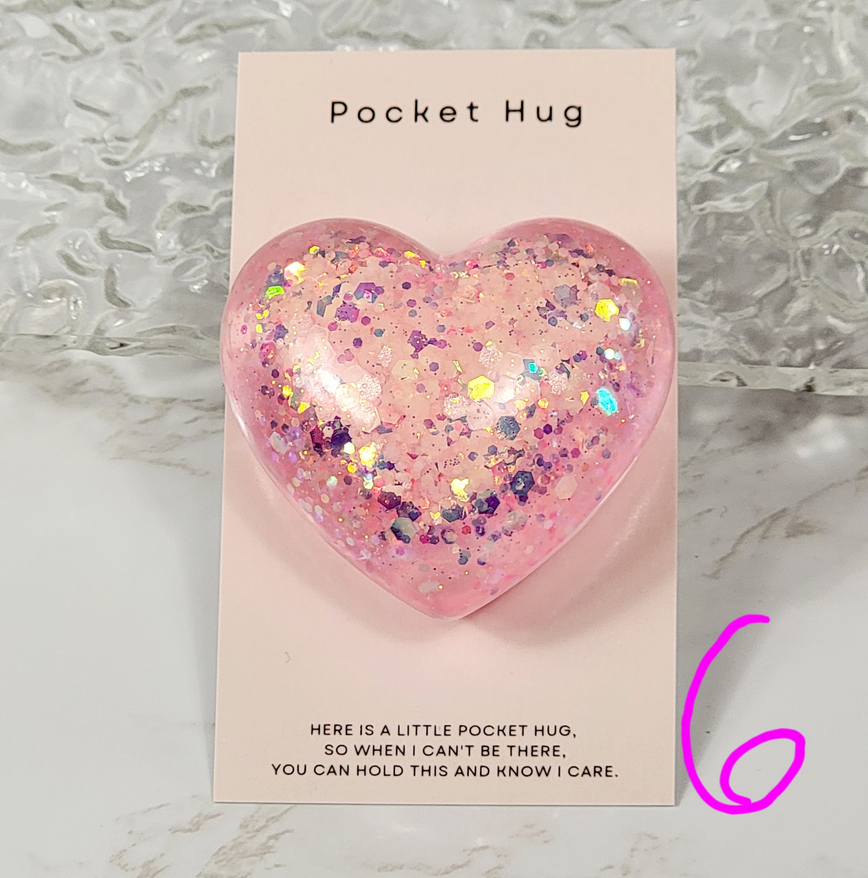 Pocket Hugs Gift Hearts Resin Token - Etsy
