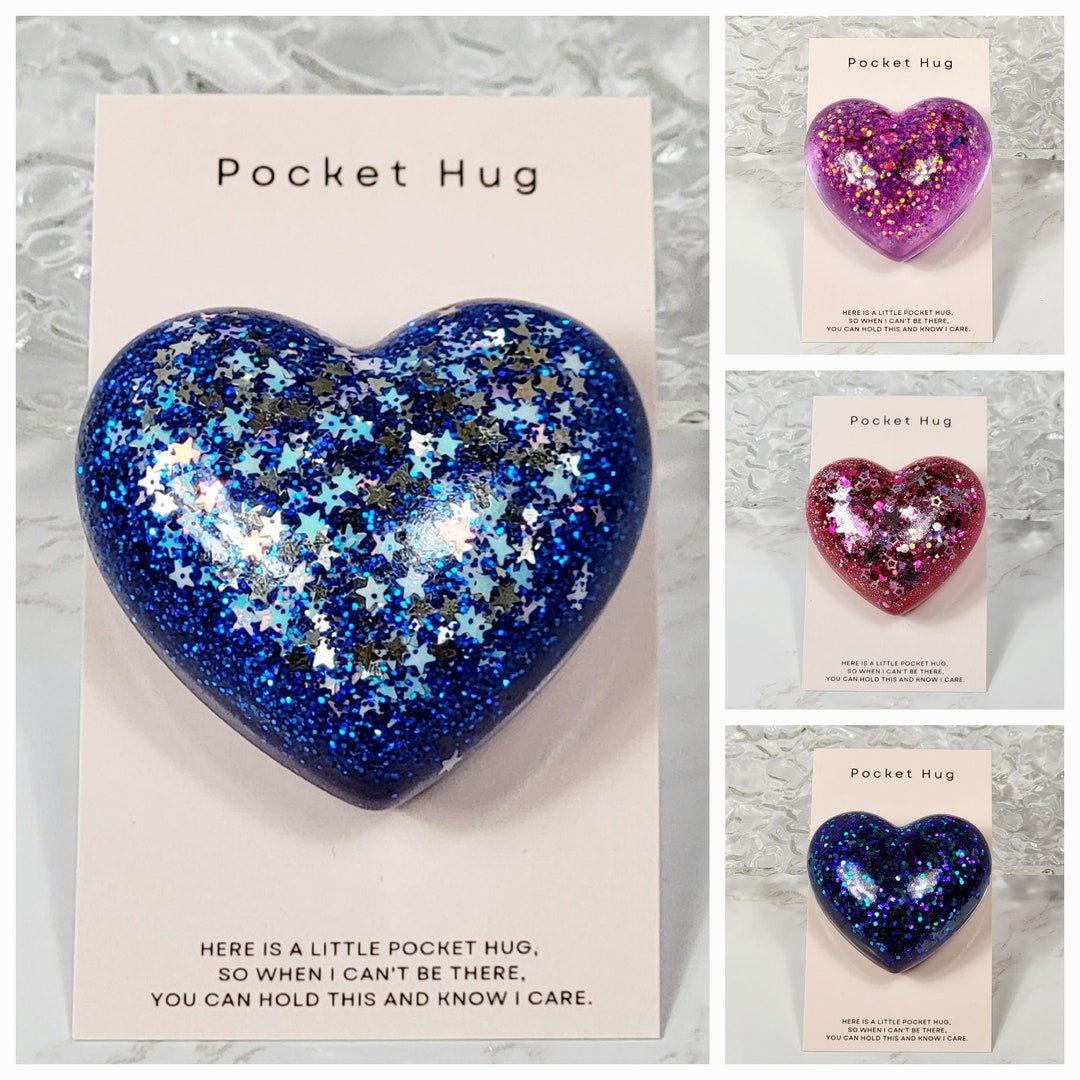 Pocket Hugs Gift Hearts Resin Token - Etsy