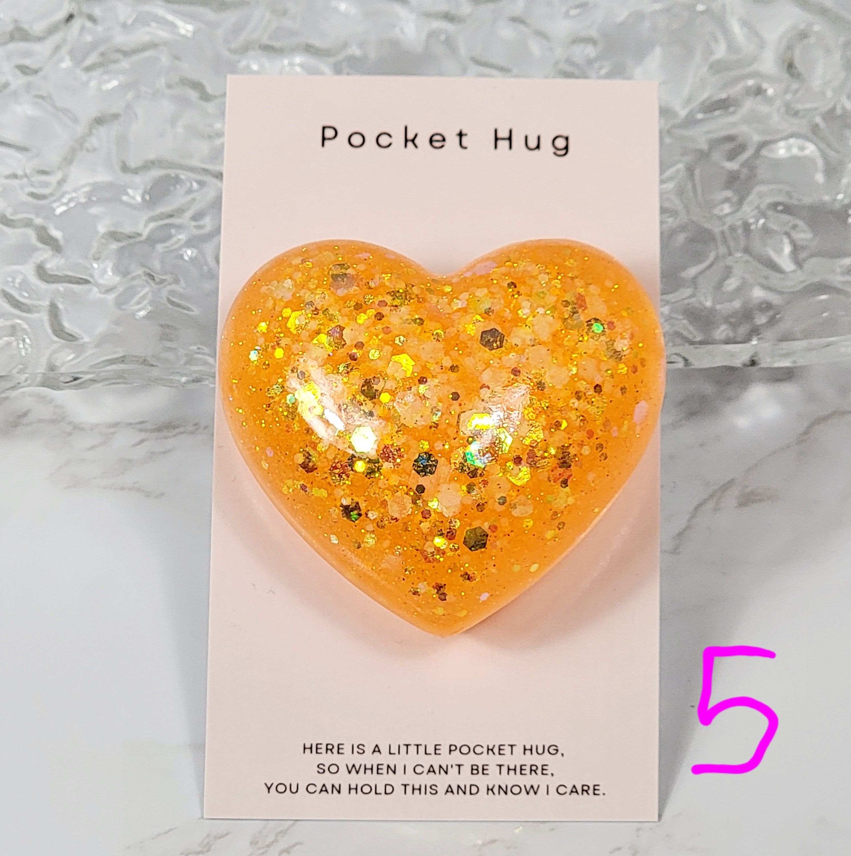 Pocket Hugs Gift Hearts Resin Token - Etsy