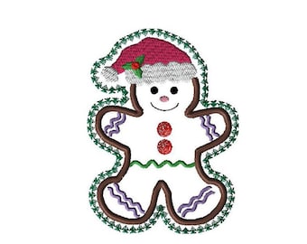 Gingerbread Man Embroidery Design. Mini Gingerbread Man. Machine ...