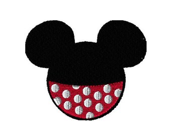 Mini Mouse Machine Embroidery Design Head and Ears Heart Scroll Design ...