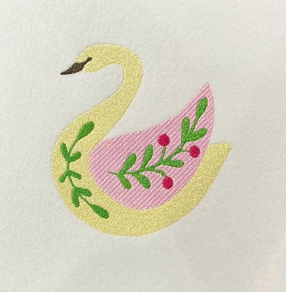 Swan Embroidery Design - Etsy