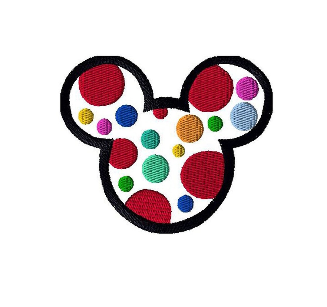 Mouse Head - Circles Embroidery Design - Etsy