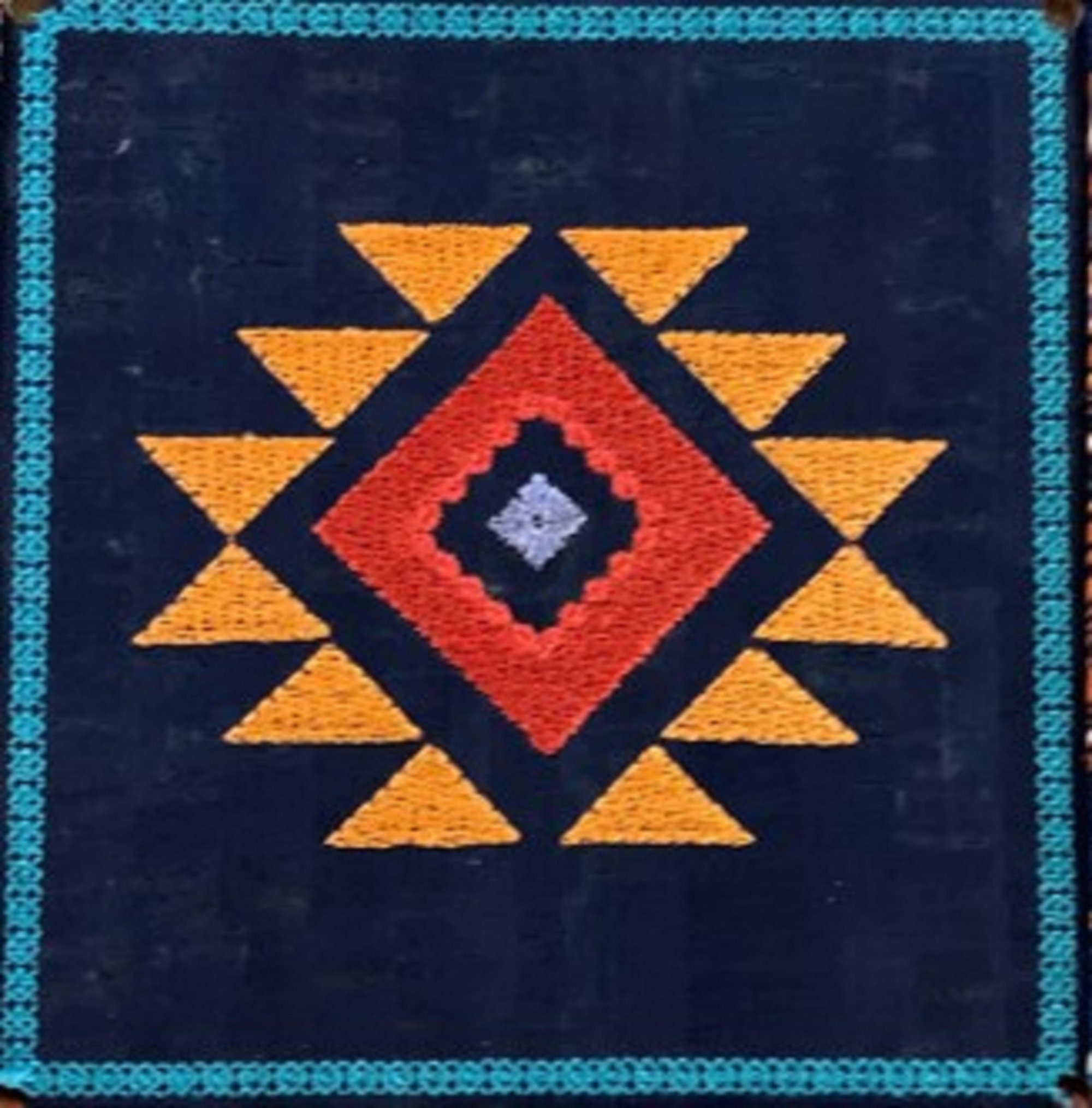 Southwest Square Embroidery Design - Etsy