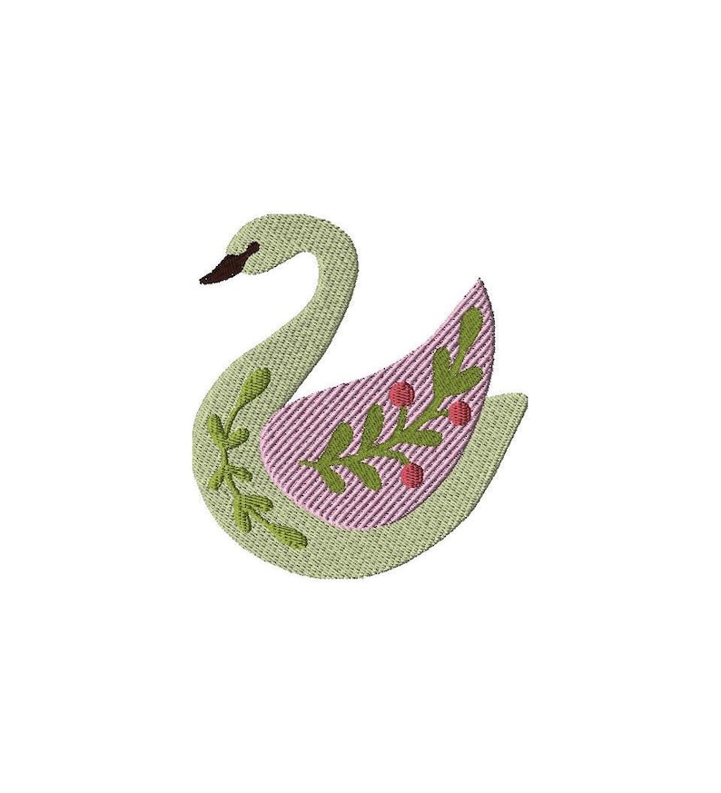 Swan Embroidery Design - Etsy