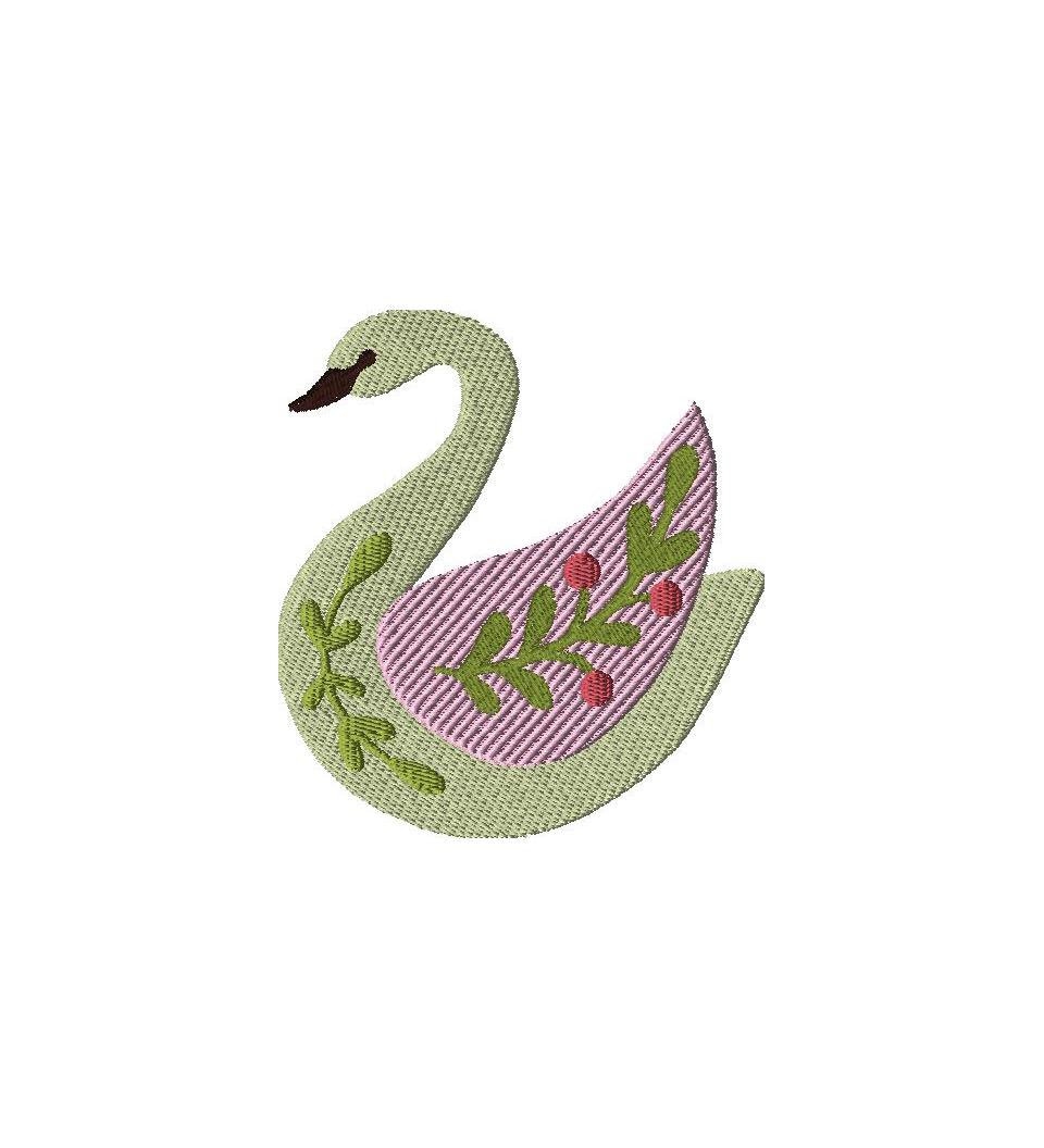 Swan Embroidery Design - Etsy