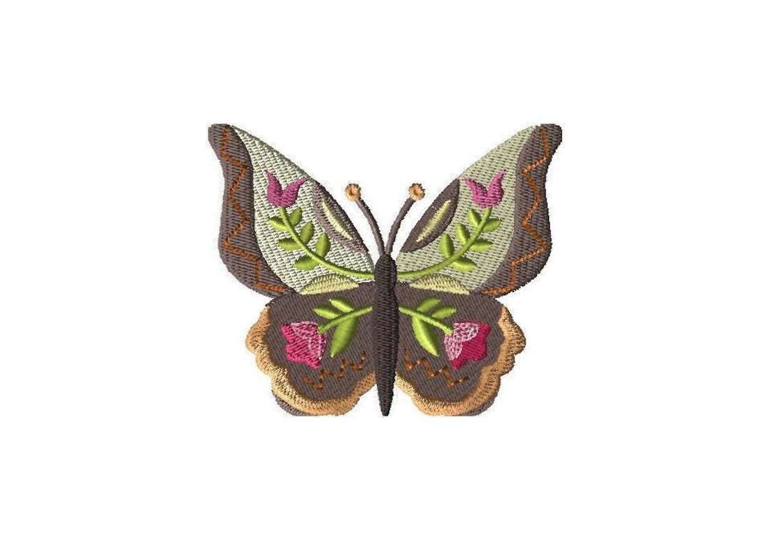 Butterfly Embroidery Design - Etsy