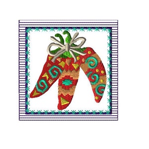 Southwest Chili Peppers Embroidery Design - Etsy