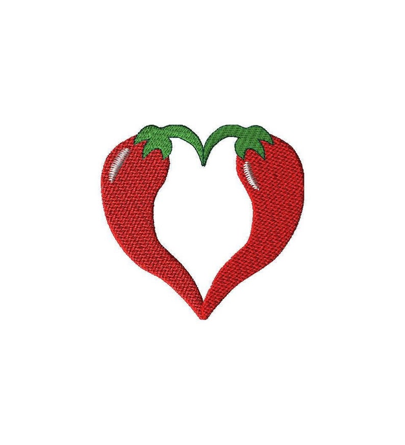 Southwest Chili Pepper Heart Embroidery Design - Etsy