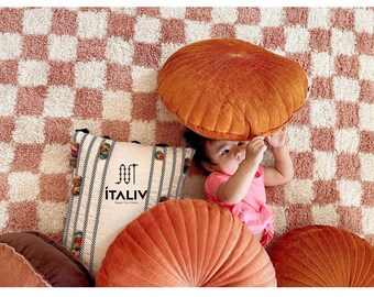 Brown and White Checkered Rug, Moroccan Berber Checkered Rug, Checkered ...