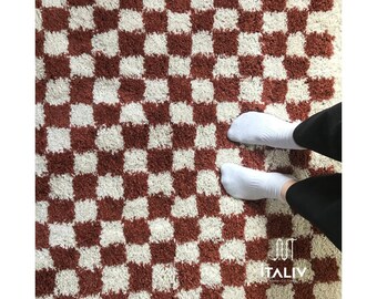 Black and White Checkered Rug, Moroccan Berber Checkered Rug, Checkered ...