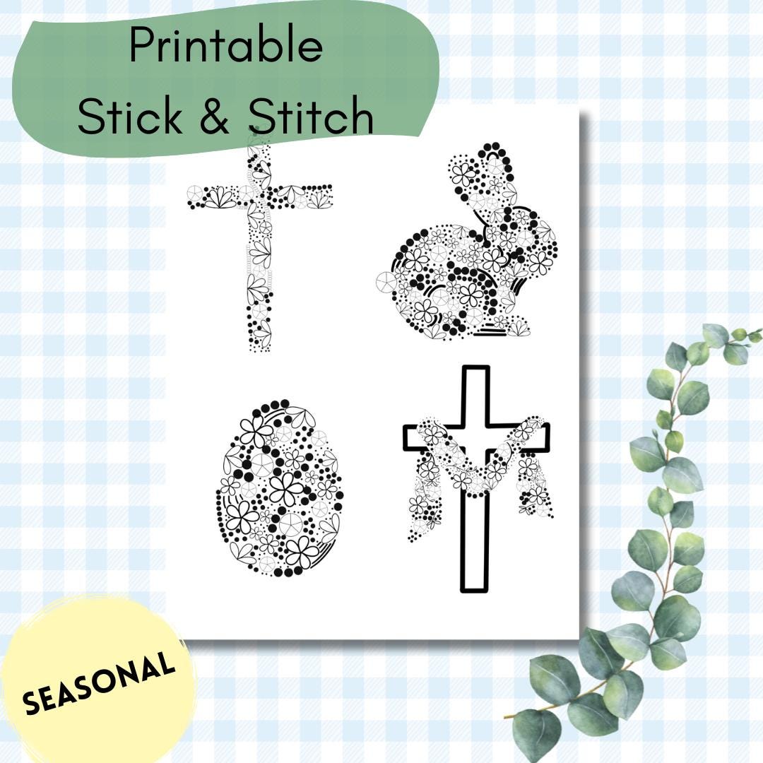 Easter Hand Embroidery Template, Floral Embroidery, Girly Embroidery ...