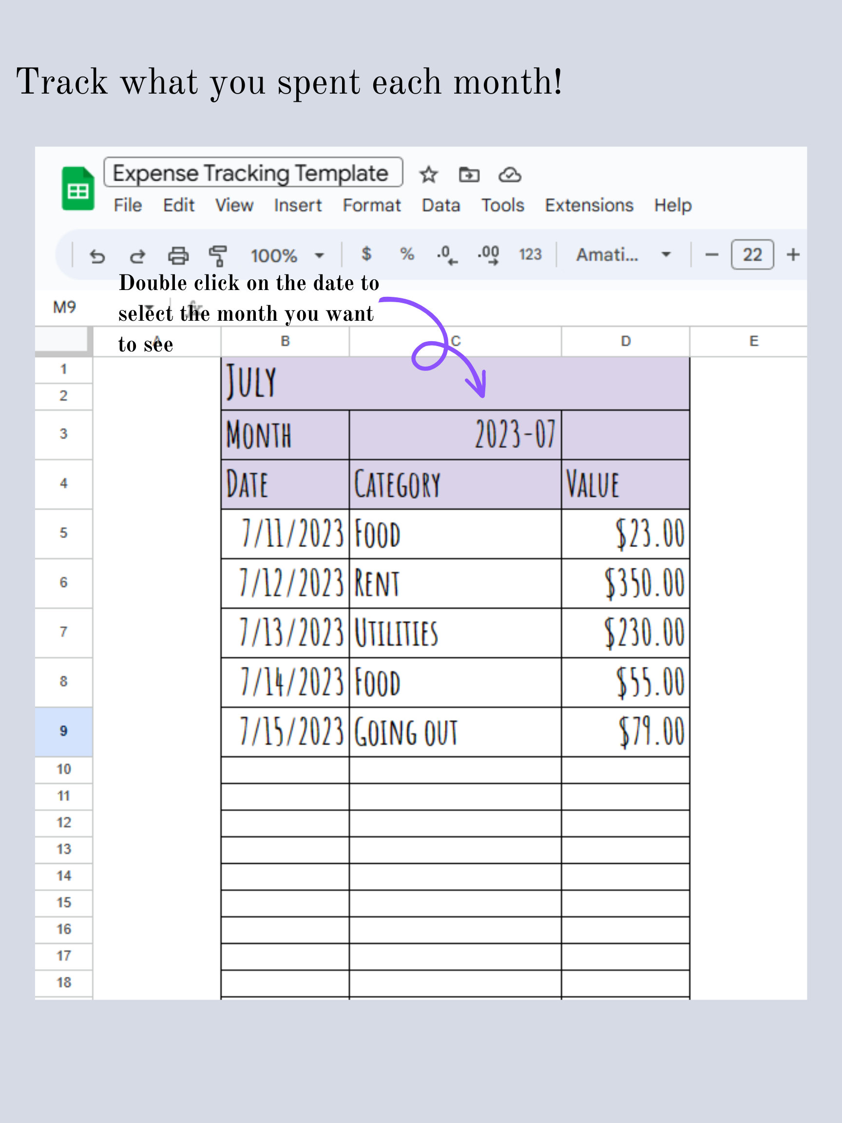 Customizable Expense Tracker Template - Etsy