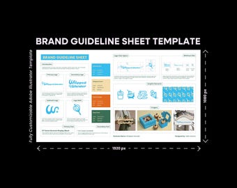 Bright Style Guide, One Page Brand Guideline Template for Creators ...