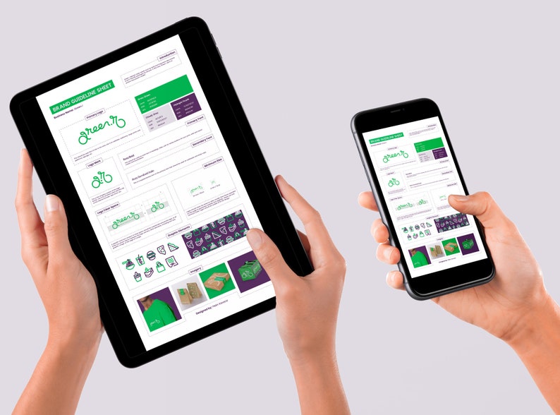 Vertical Brand Guideline Sheet Template - Etsy