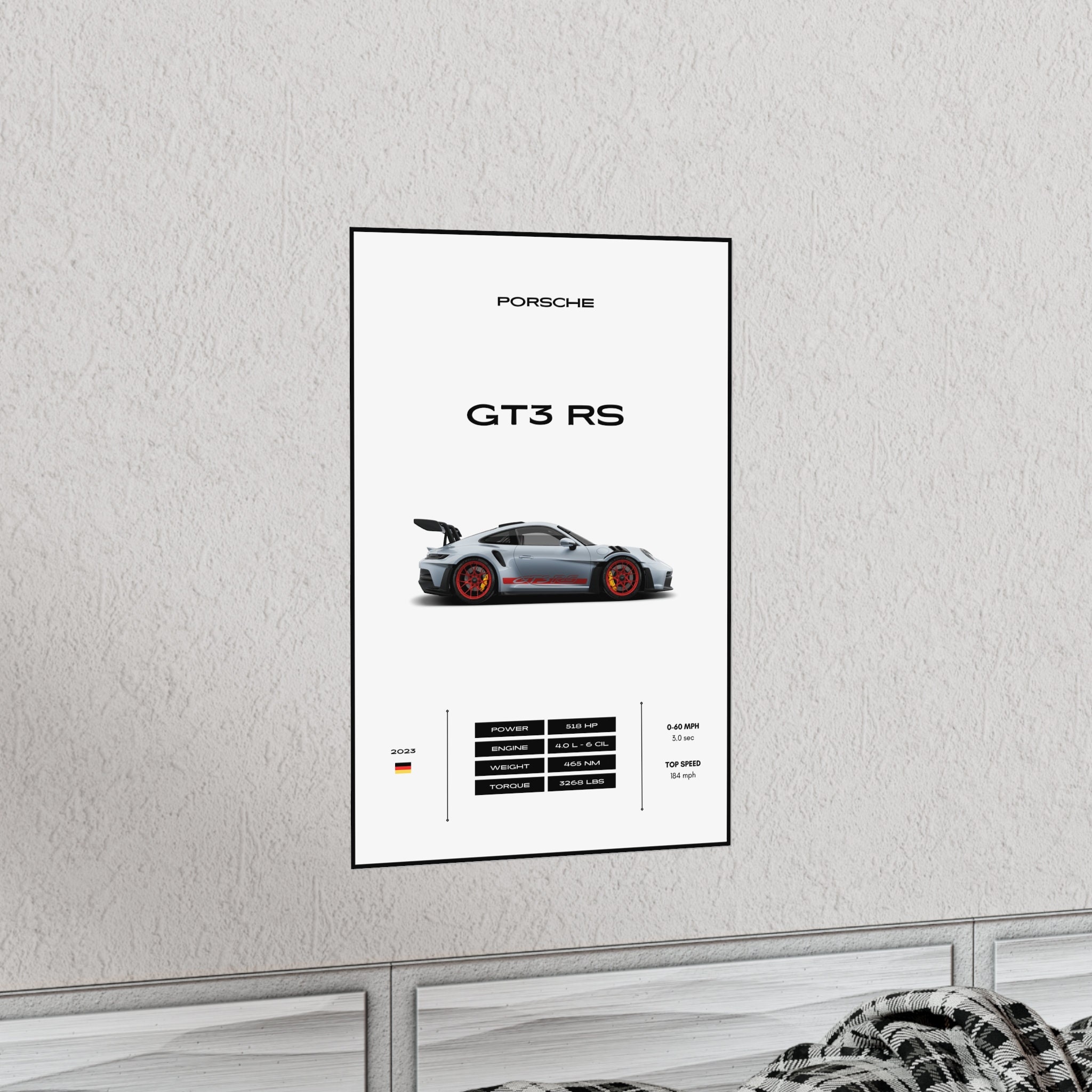 Porsche 911 GT3 RS Minimal Poster - Etsy