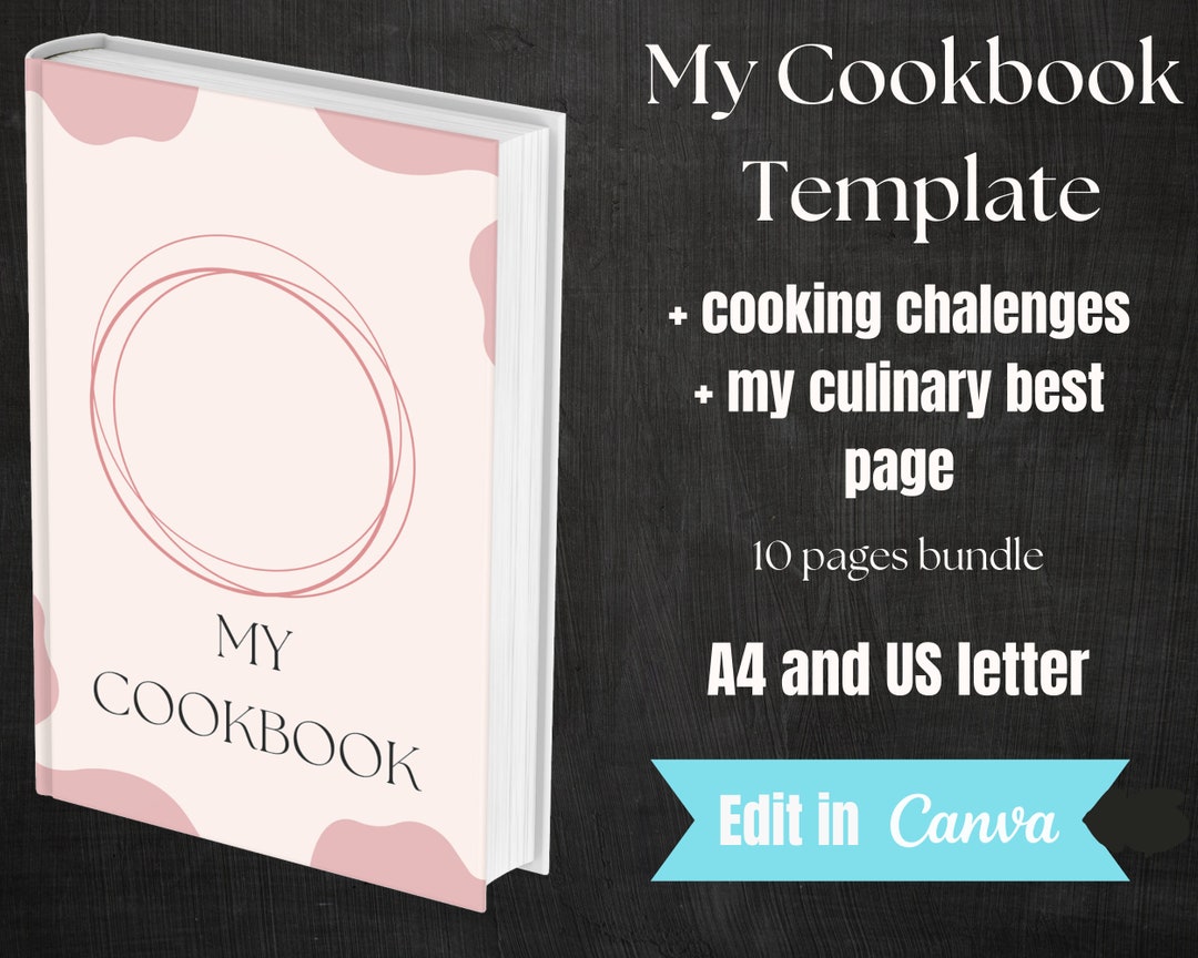 EDITABLE Cookbook Template, Recipe Book Template BUNDLE, Cookbook Kit ...